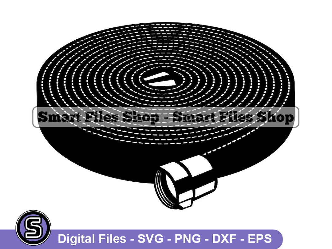 Fire Hose Svg, Firefighter Svg, Fireman Svg, Fire Hose Dxf, Fire Hose ...