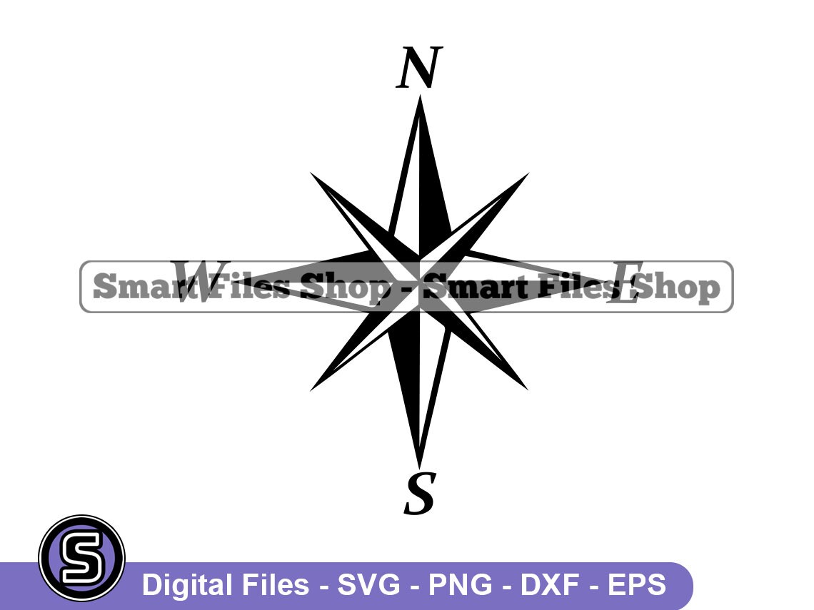 Compass Star 2 Svg Compass Star Svg Navigation SVG Compass - Etsy
