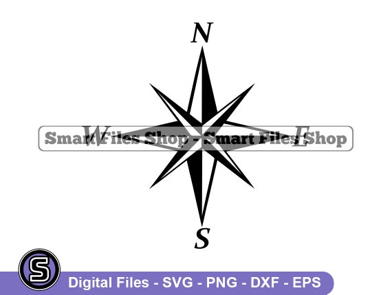 Compass Star 2 Svg Compass Star Svg Navigation SVG Compass - Etsy