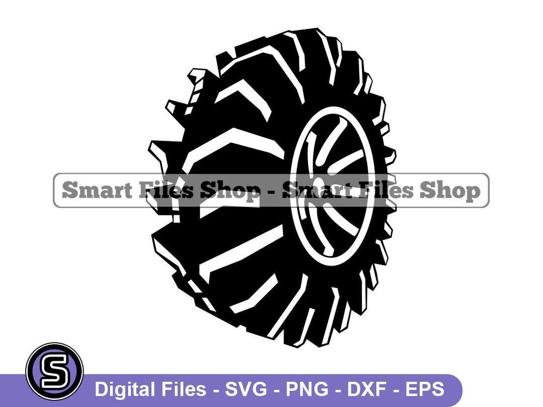 Mud Tire #2 Svg, Tire Svg, Truck Tire Svg, Mud Tire Dxf, Mud Tire Png ...