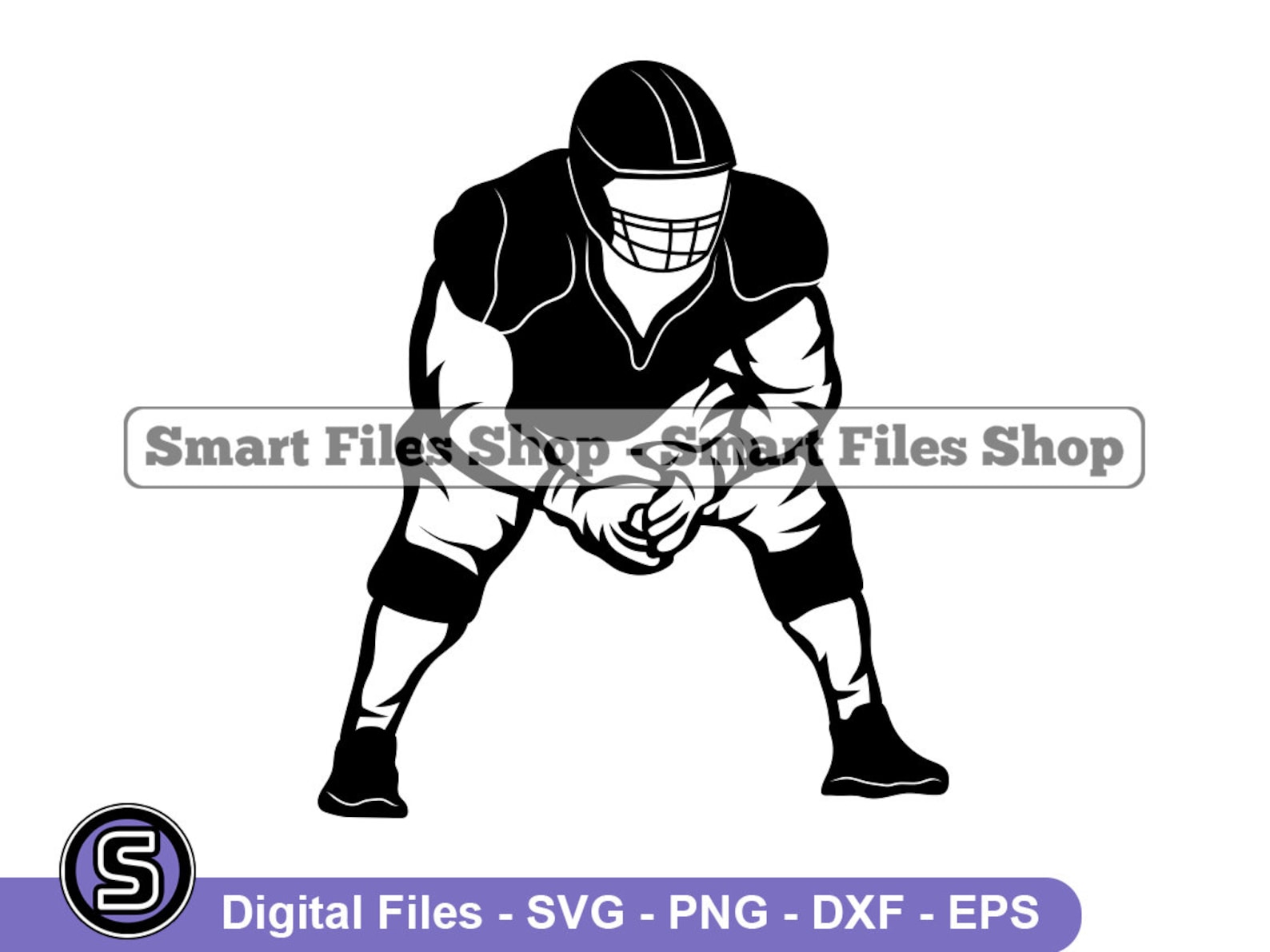Football Player Lineman SVG Football Svg Football Dxf - Etsy