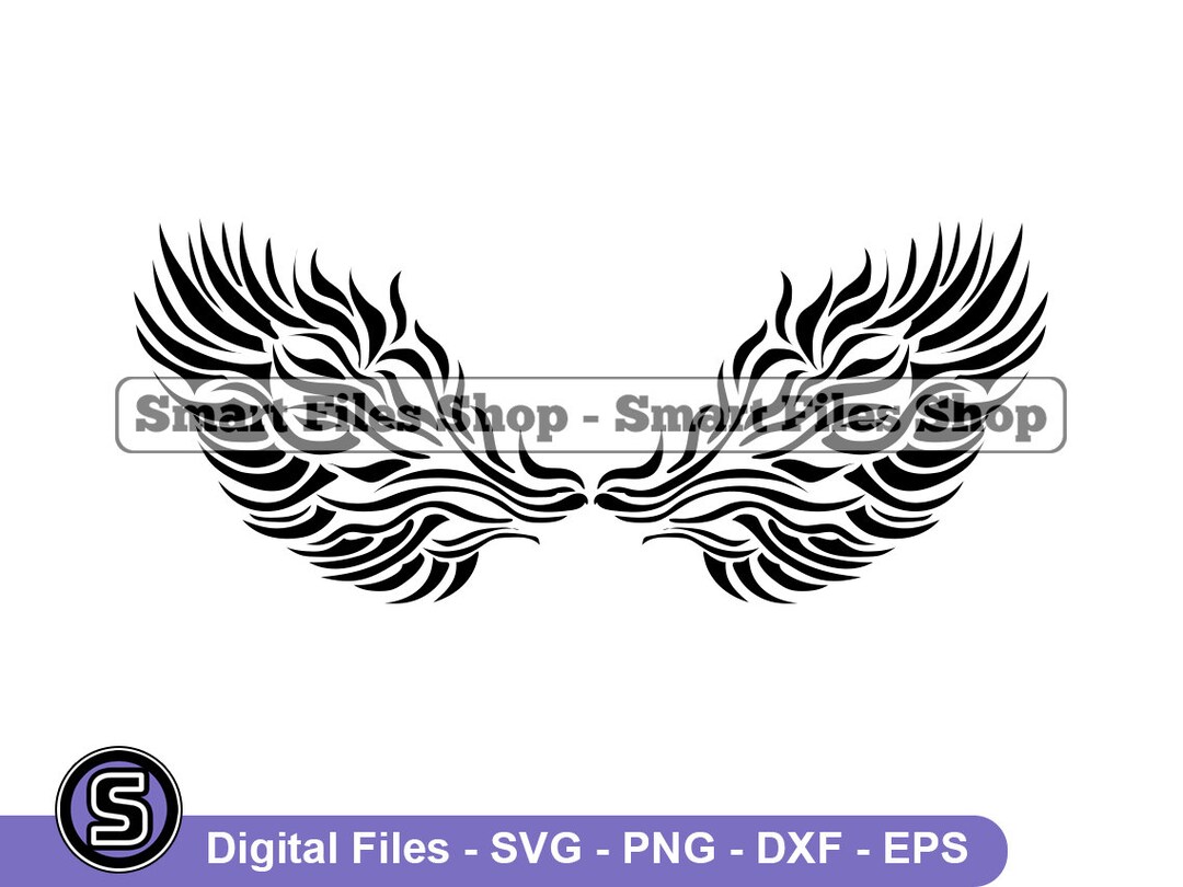 Flaming Wings Svg, Wings Svg, Wings Logo Svg, Wings Dxf, Wings Png ...