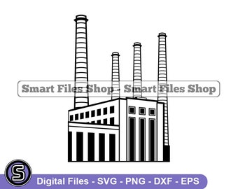 Factory Svg Clipart - Etsy