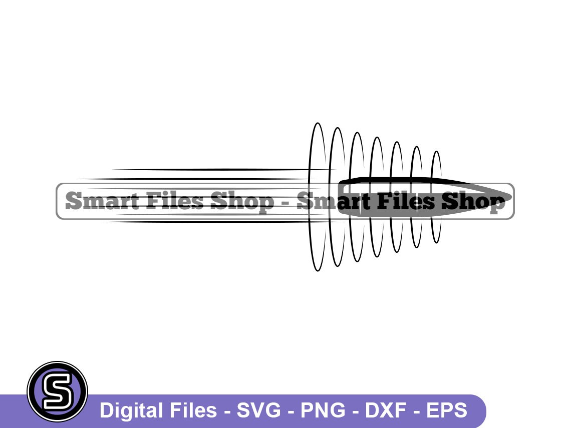 Flying Bullet SVG Bullet Svg Ammo Svg Bullet Dxf Bullet | Etsy