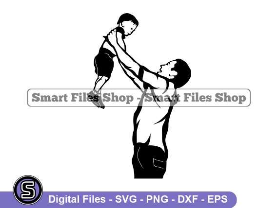 Father & Baby SVG Father Svg Baby Svg Child Svg Dad Svg | Etsy