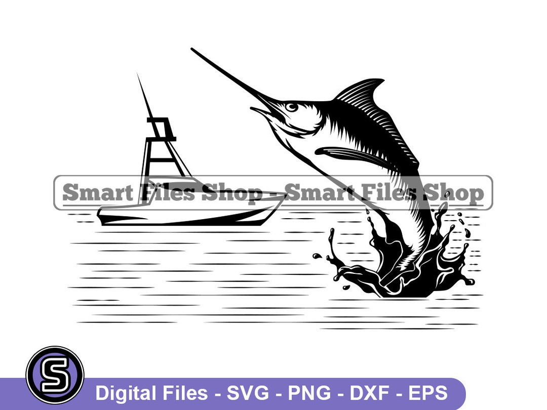 Swordfish Svg, Fish Svg, Fishing Svg, Swordfish Dxf, Sailfish Png ...