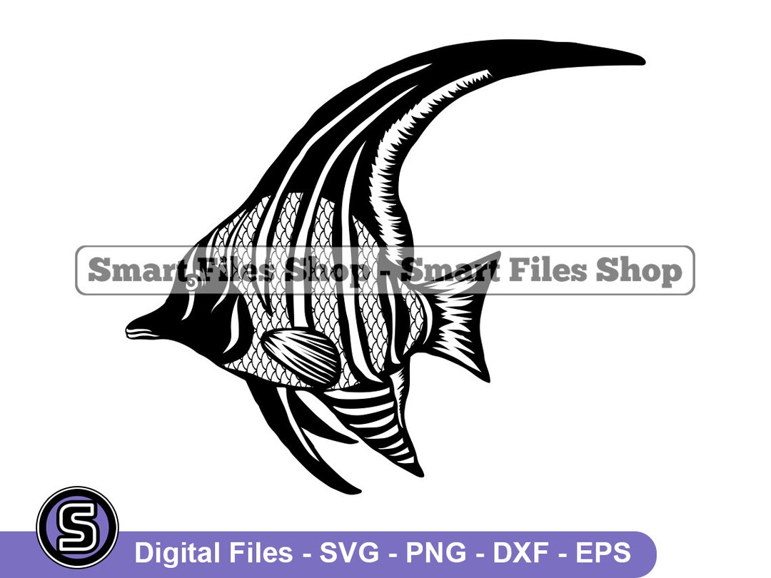 Tropical Fish 3 Svg, Aquarium Fish Svg, Fish Svg, Fish Dxf, Fish Png ...