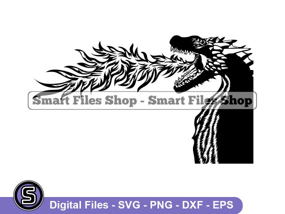 Fire Breathing Dragon 8 Svg Dragon Svg Dragon Dxf Dragon - Etsy India