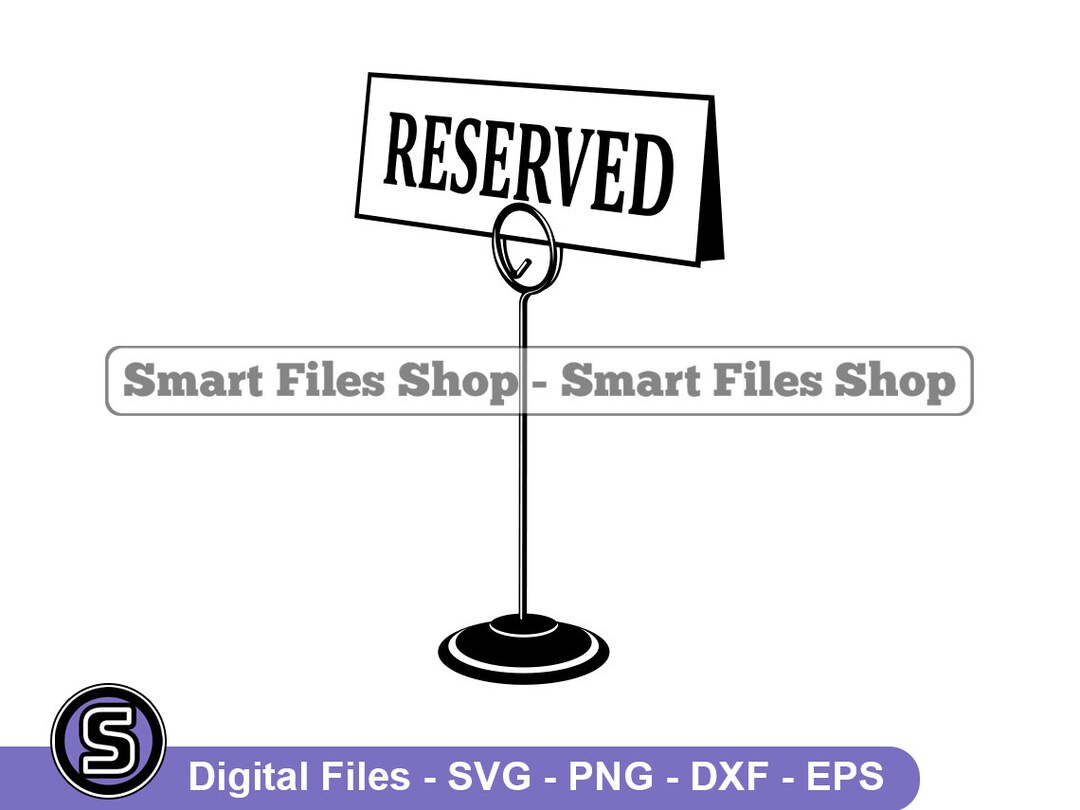 Reserved Sign Svg VIP Svg Reservation Svg Reserved Sign - Etsy