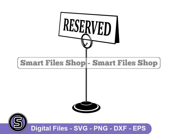Reserved Sign Svg VIP Svg Reservation Svg Reserved Sign - Etsy