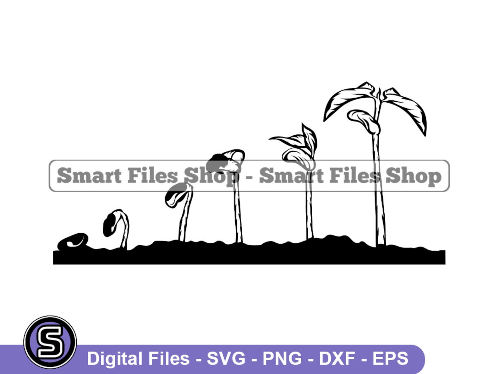 Seed Growing SVG Plant Svg Farming Svg Gardening Svg | Etsy
