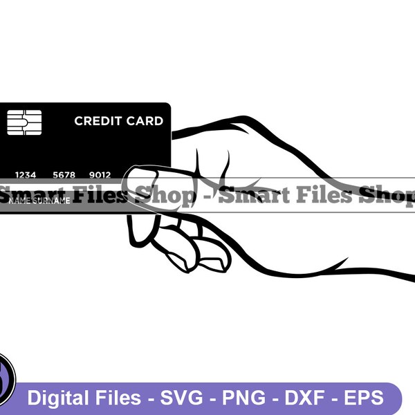 Credit Card Svg File - Etsy