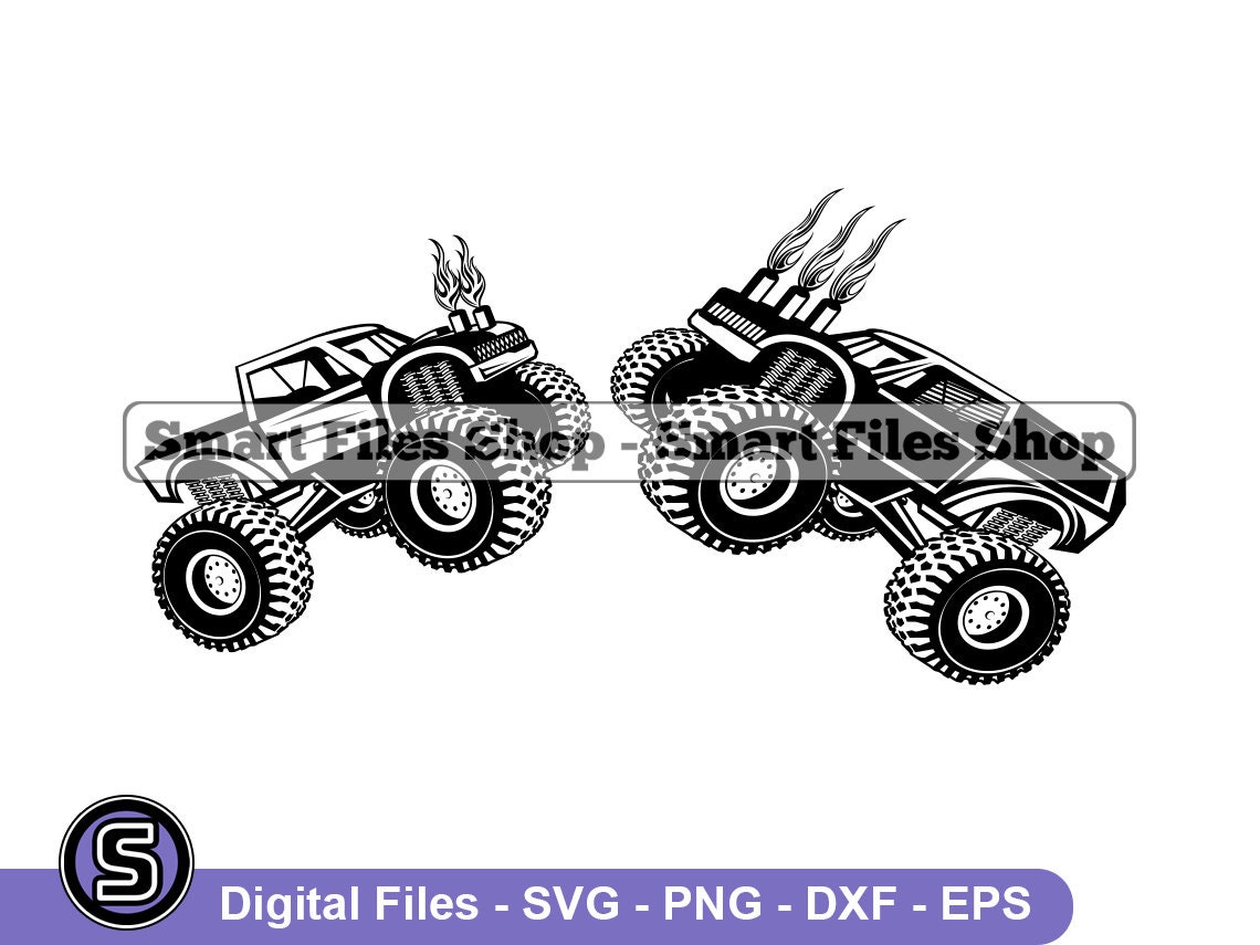 Monster Truck Battle Svg Monster Truck Svg Demolition Derby | Etsy