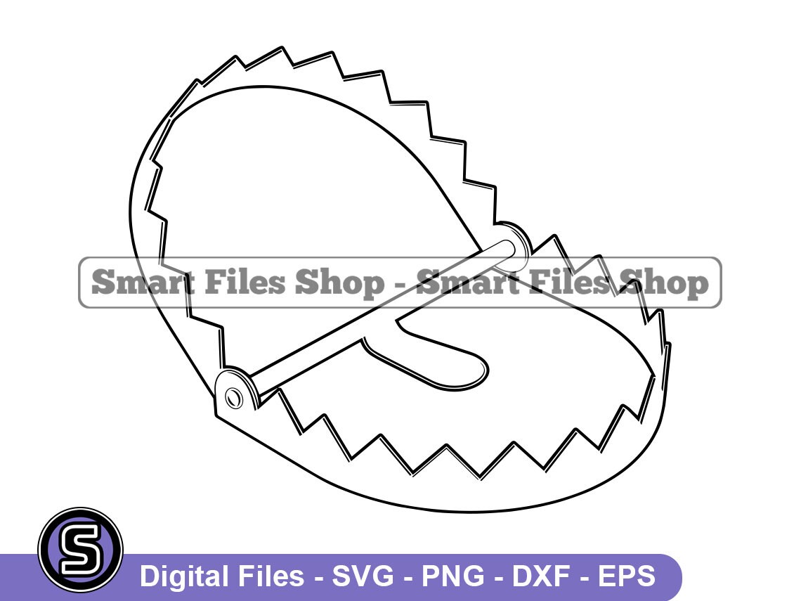 Bear Trap Outline Svg Bear Trap Svg Hunting Svg Bear Trap | Etsy