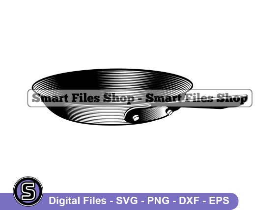 Stainless Steel Skillet Svg Skillet Svg Cooking Frying Pan | Etsy