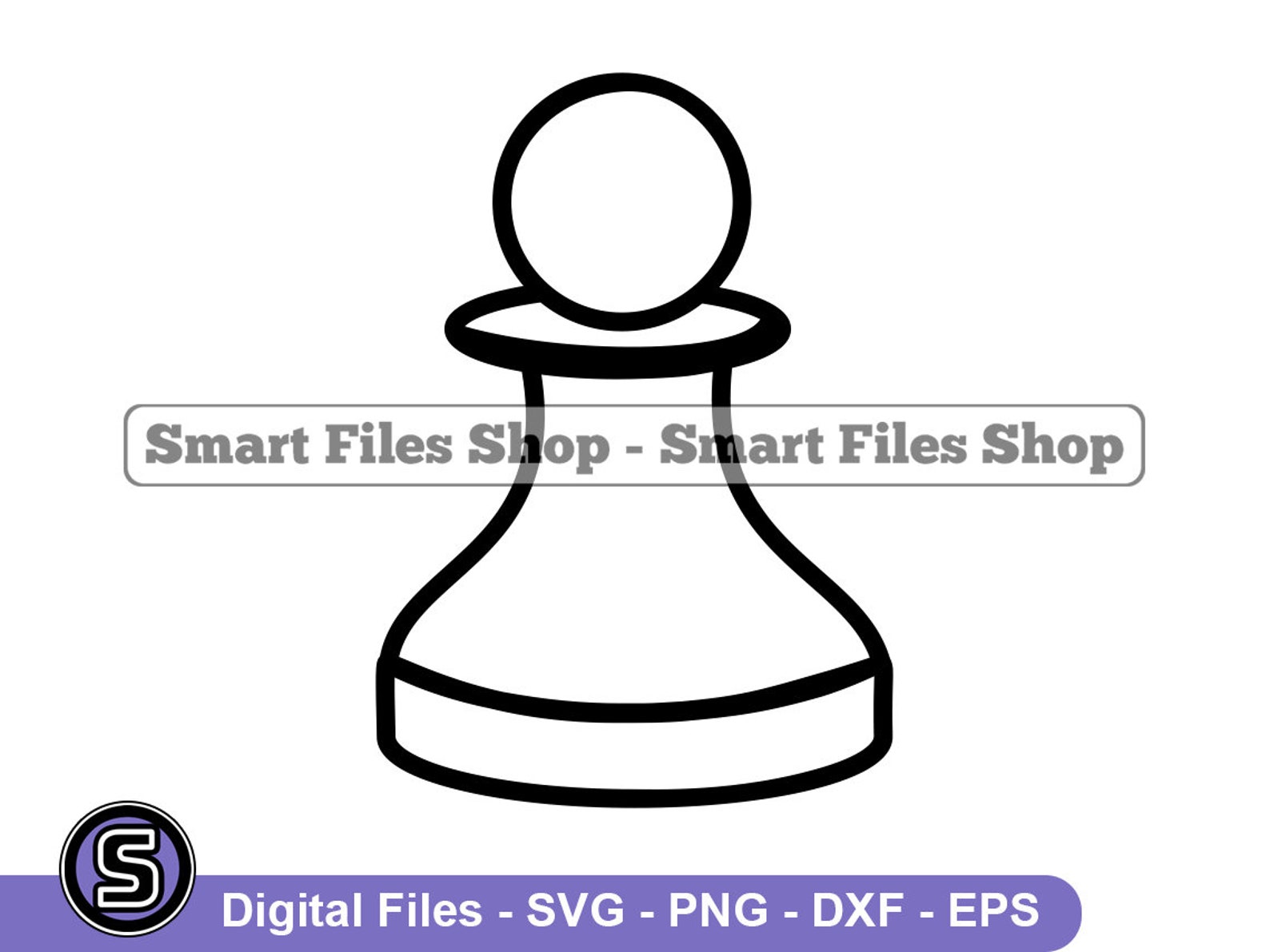Chess Piece Pawn Outline Svg Chess Svg Board Game Svg Pawn - Etsy