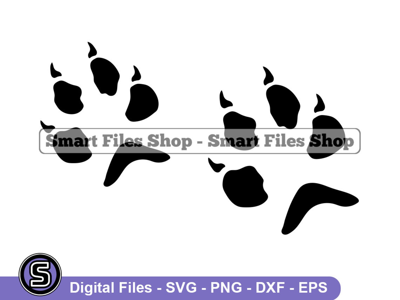 Fox Footprint SVG Fox Svg Footprint Svg Footprint Dxf | Etsy