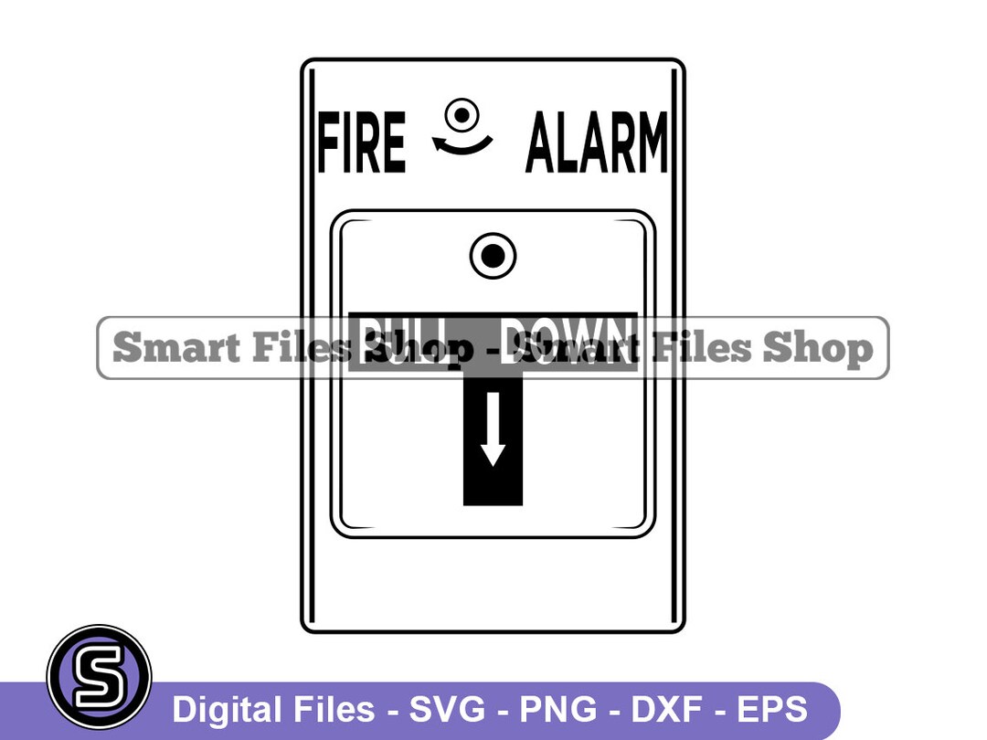 Fire Alarm Outline Svg, Firefighter Svg, Fireman Svg, Emergency Svg ...