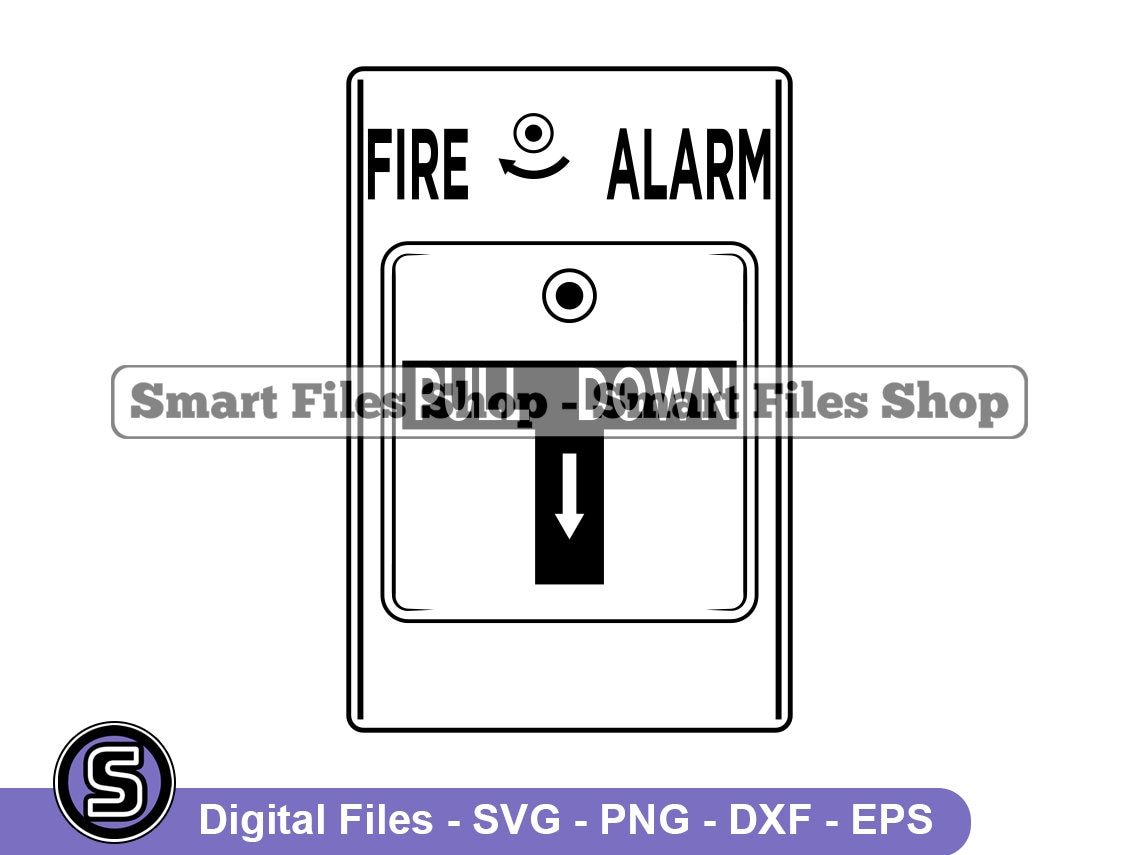 Fire Alarm Outline Svg Firefighter Svg Fireman Svg - Etsy