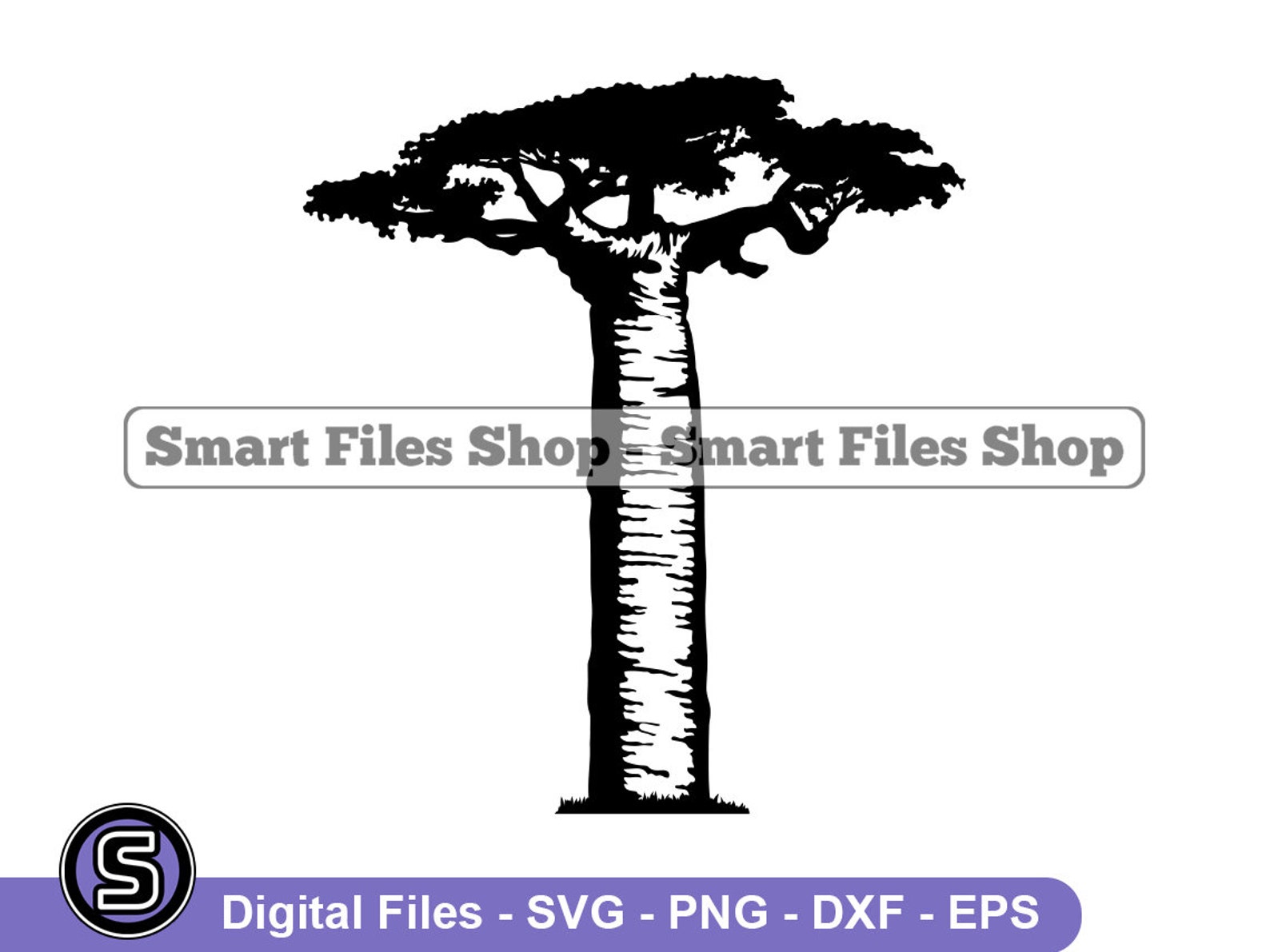 Baobab Tree Svg Safari Svg Africa Tree Svg Baobab Tree Dxf - Etsy