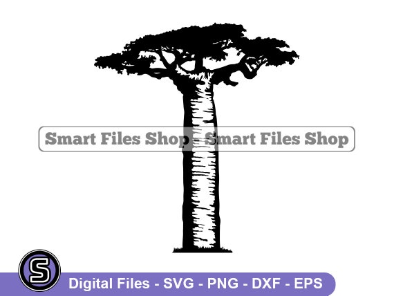 Baobab Tree Svg Safari Svg Africa Tree Svg Baobab Tree Dxf - Etsy Canada