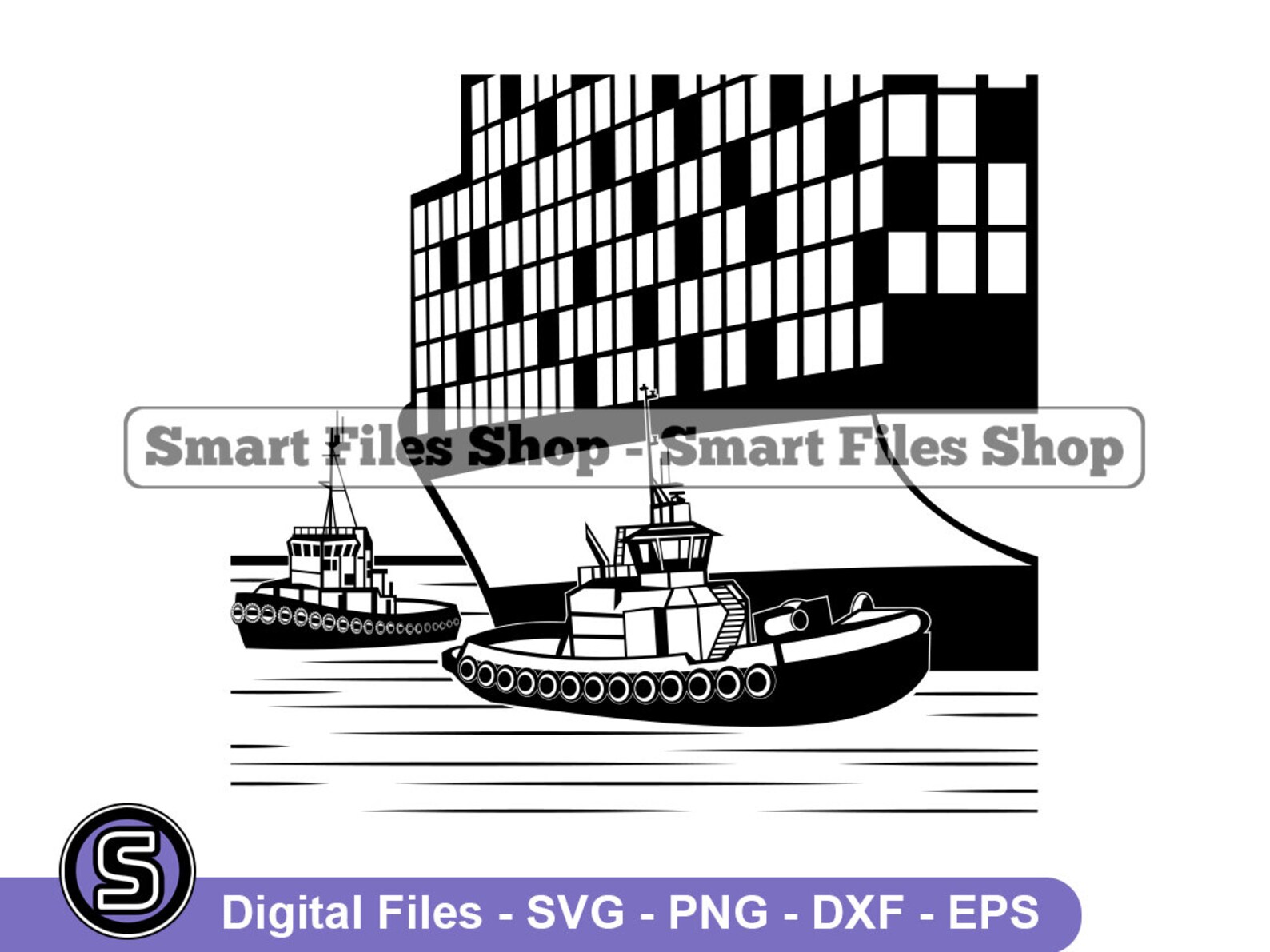 Tugboat #4 Svg, Tugboat Svg, Tugboat Dxf, Tugboat Png, Tugboat Clipart ...