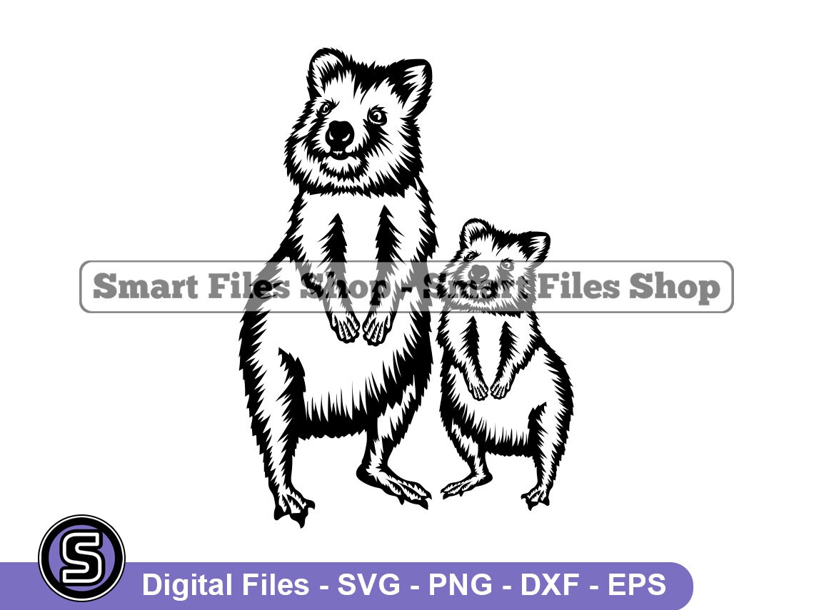 Quokka Mama & Baby SVG, Quokka SVG, Animals Svg, Quokka Dxf, Quokka Png ...