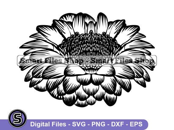 Gerbera Flower 2 Svg Gerbera Svg Flower Svg Gerbera Dxf - Etsy