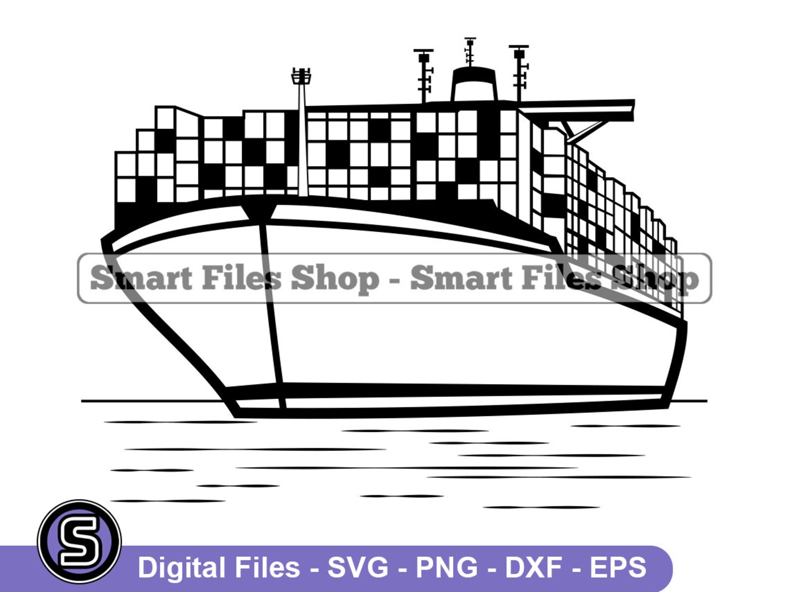 Container Ship SVG, Shipping Svg, Ecommerce Svg, Trade Svg, Container ...