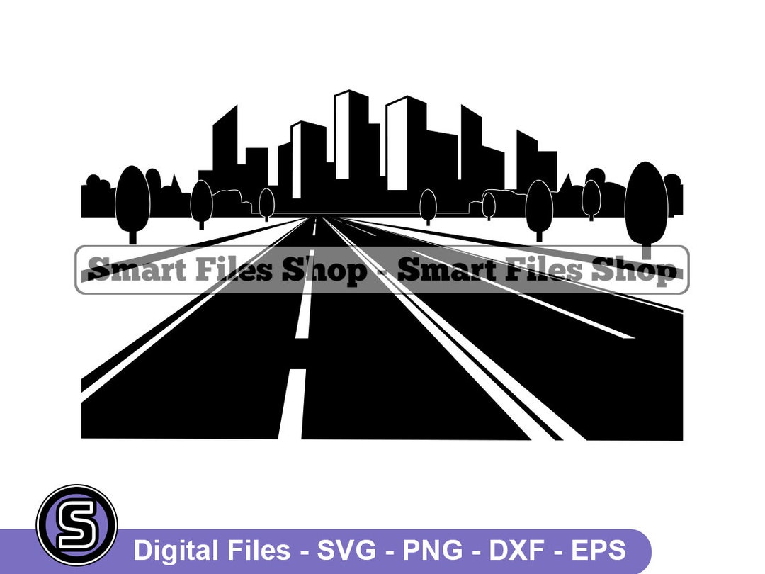 Road & Skyline SVG Highway Svg City Svg Driving Svg Trip - Etsy