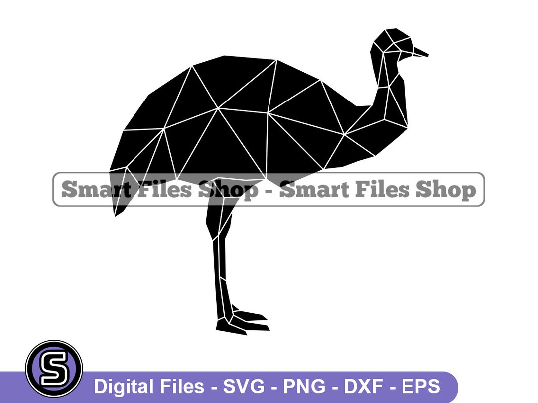 Geometric Emu Svg, Emu Svg, Geometric Animals Svg, Animals Svg ...