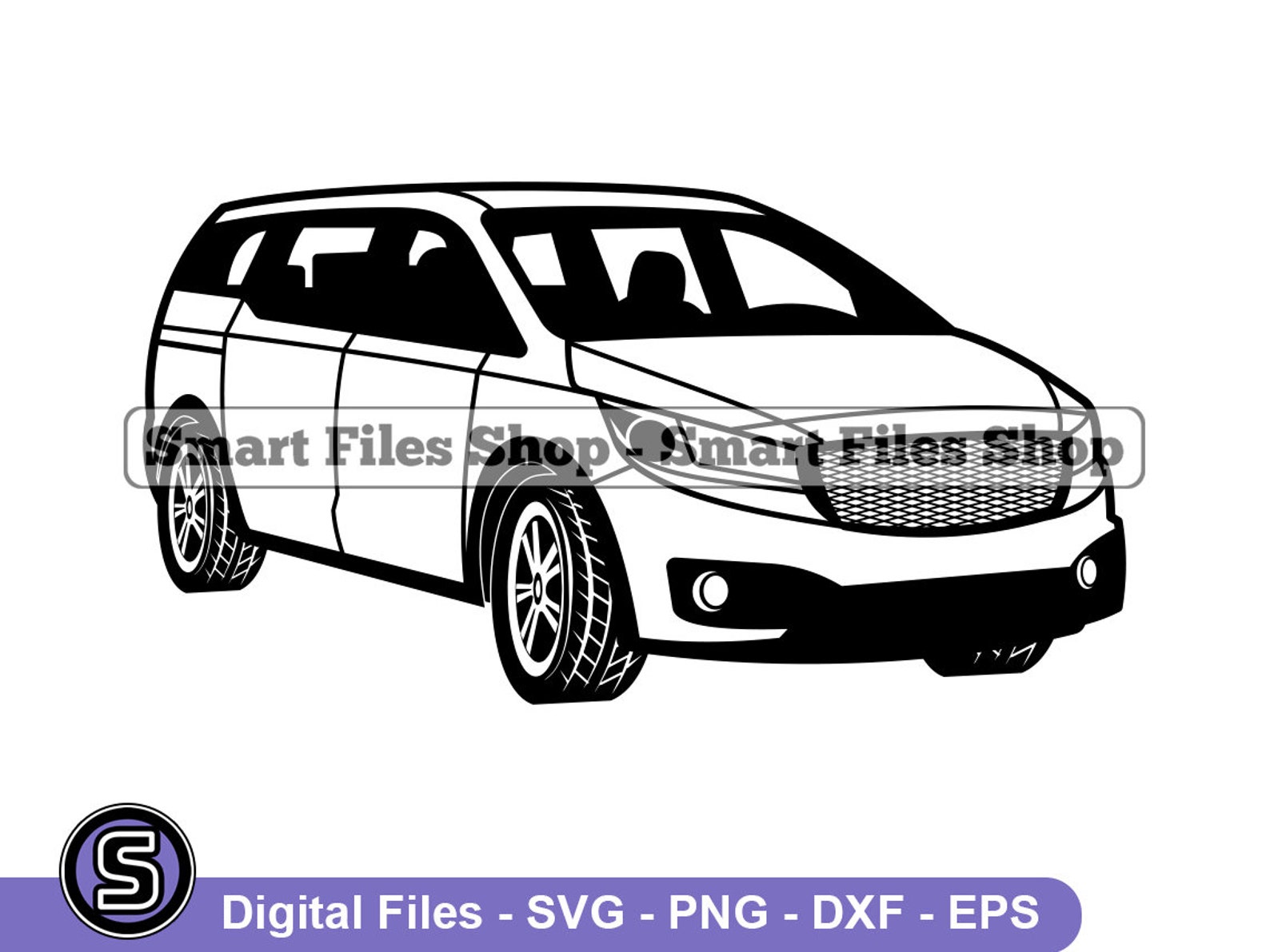 Minivan Svg, Car Svg, Family Car Svg, Minivan Dxf, Minivan Png, Minivan ...