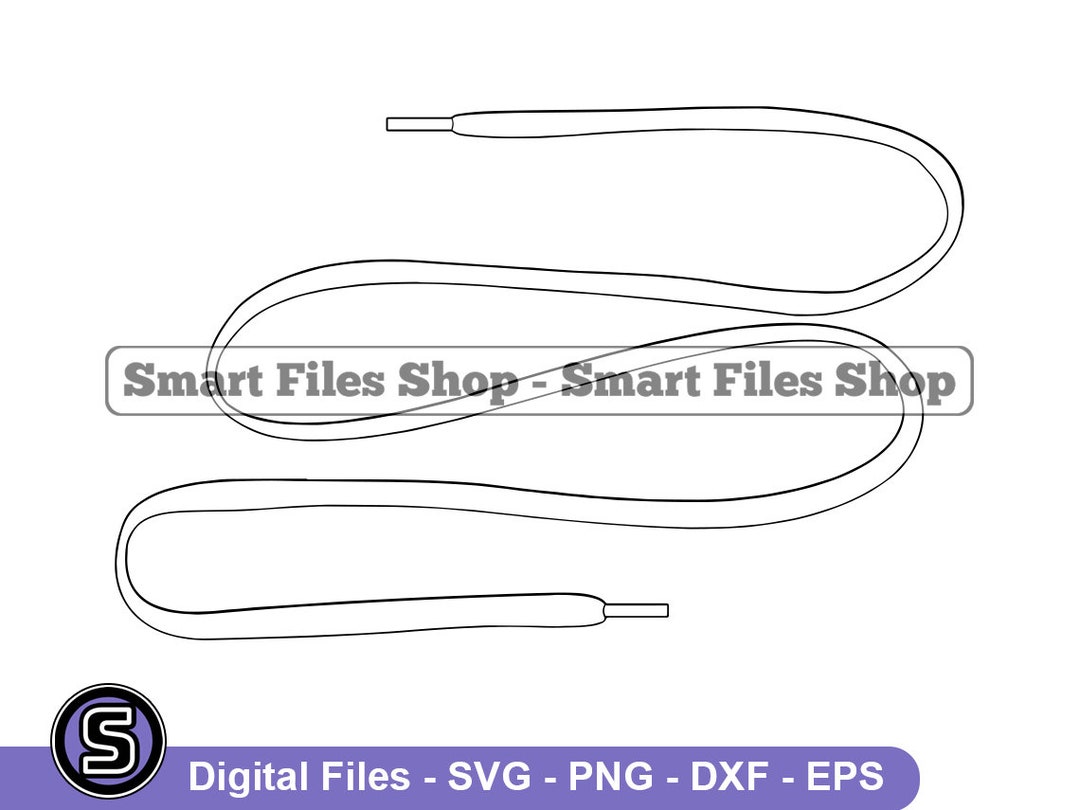 Shoelace Outline #2 SVG, Shoelace SVG, Shoe Lace Svg, Shoelace Dxf ...