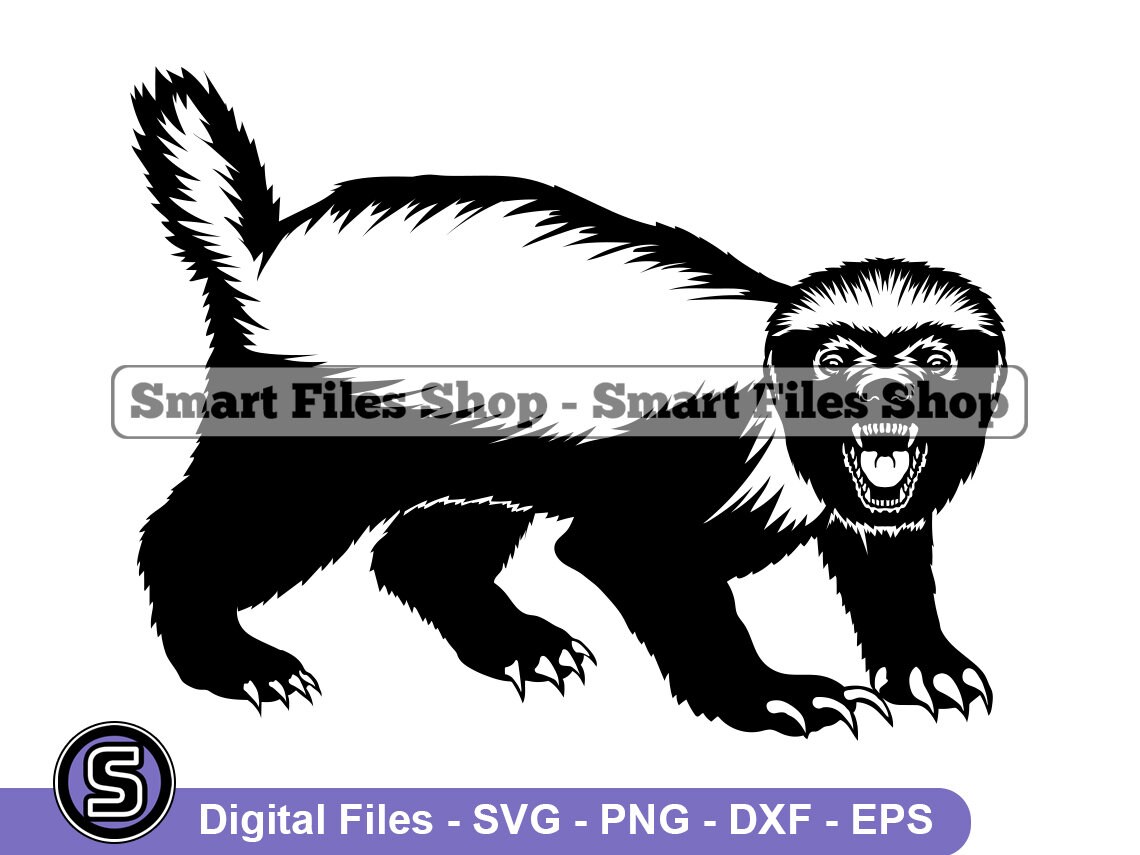 Honey Badger #4 SVG, Honey Badger SVG, Forest Creatures SVG, Honey ...