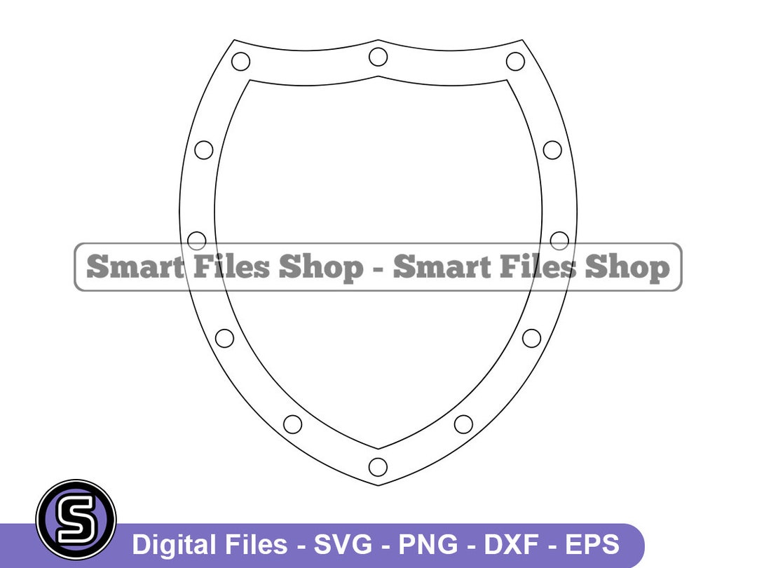 Shield Outline SVG, Shield Svg, Defence Svg, Armor Svg, Shield Dxf ...