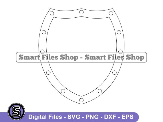 Shield Outline SVG Shield Svg Defence Svg Armor Svg Shield - Etsy
