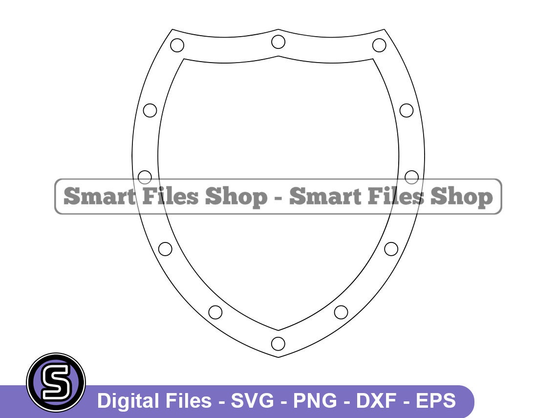 Shield Outline SVG, Shield Svg, Defence Svg, Armor Svg, Shield Dxf ...