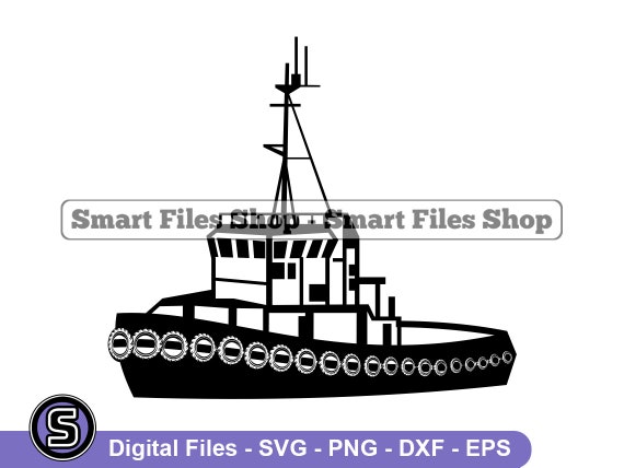Tugboat 2 Svg Tugboat Svg Tugboat Dxf Tugboat Png Tugboat - Etsy