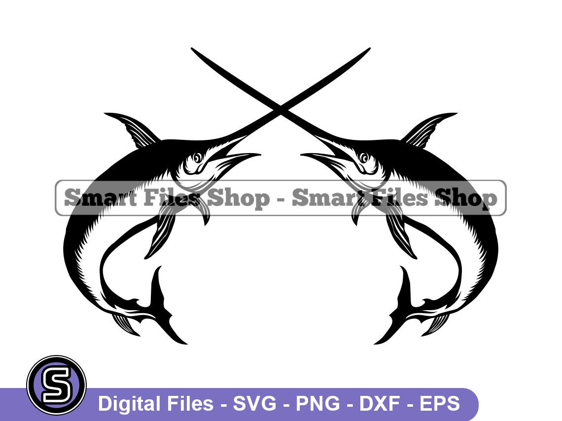Swordfish Logo 2 Svg Swordfish Svg Fish Svg Fishing Svg - Etsy