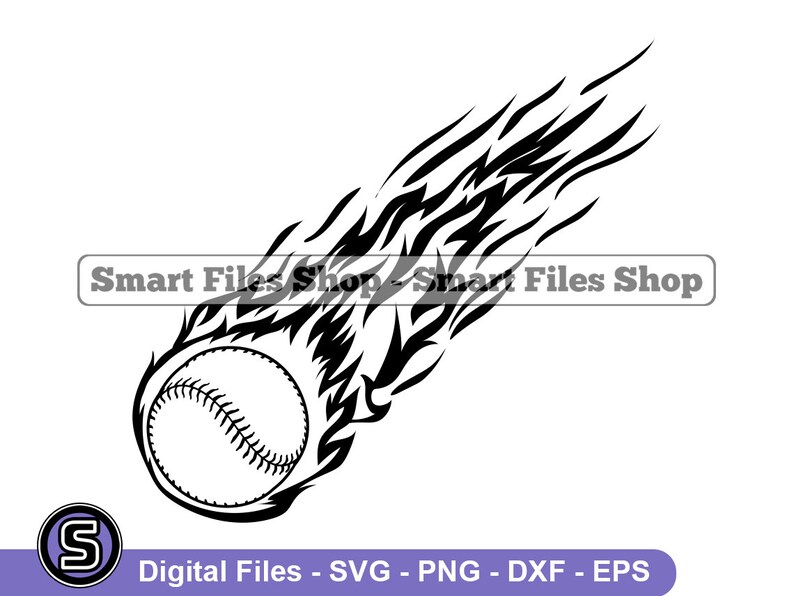 Flaming Baseball Svg Baseball Svg Softball Svg Baseball - Etsy