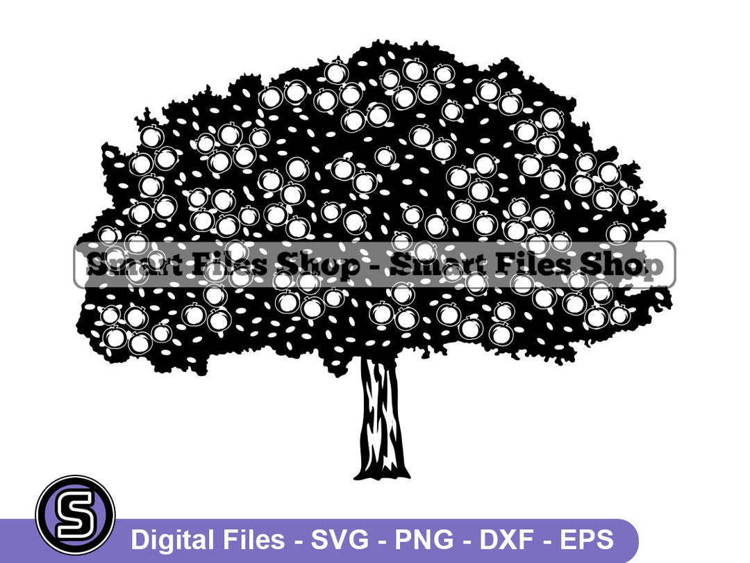 Apple Tree SVG, Fruit Tree Svg, Tree Svg, Apple Tree Dxf, Apple Tree ...