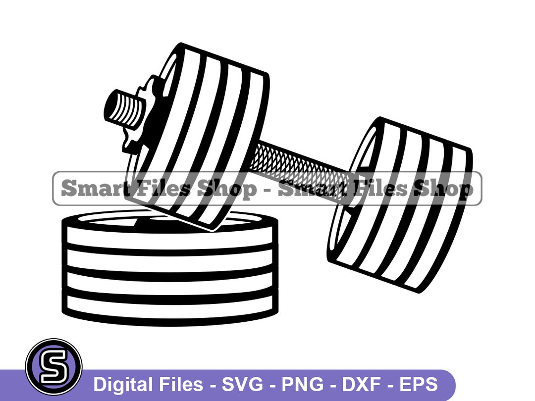 Dumbbell 3 Svg, Dumbbell Svg, Workout Svg, Exercise Svg, Dumbbell Dxf ...