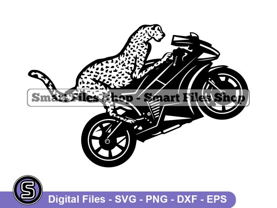 Cheetah Riding Motorcycle SVG Motorcycle SVG Cheetah Svg - Etsy México
