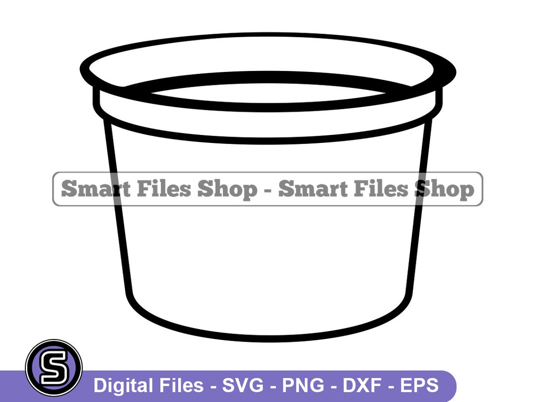 Yogurt Container Outline Svg, Yogurt Container Svg, Yogurt Svg, Yogurt ...