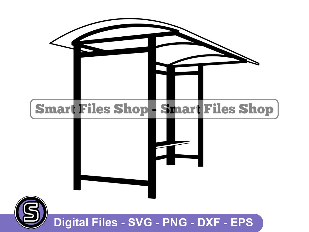 Bus Stop #2 Svg, Bus Stop Svg, Public Transport Svg, Bus Stop Dxf, Bus ...