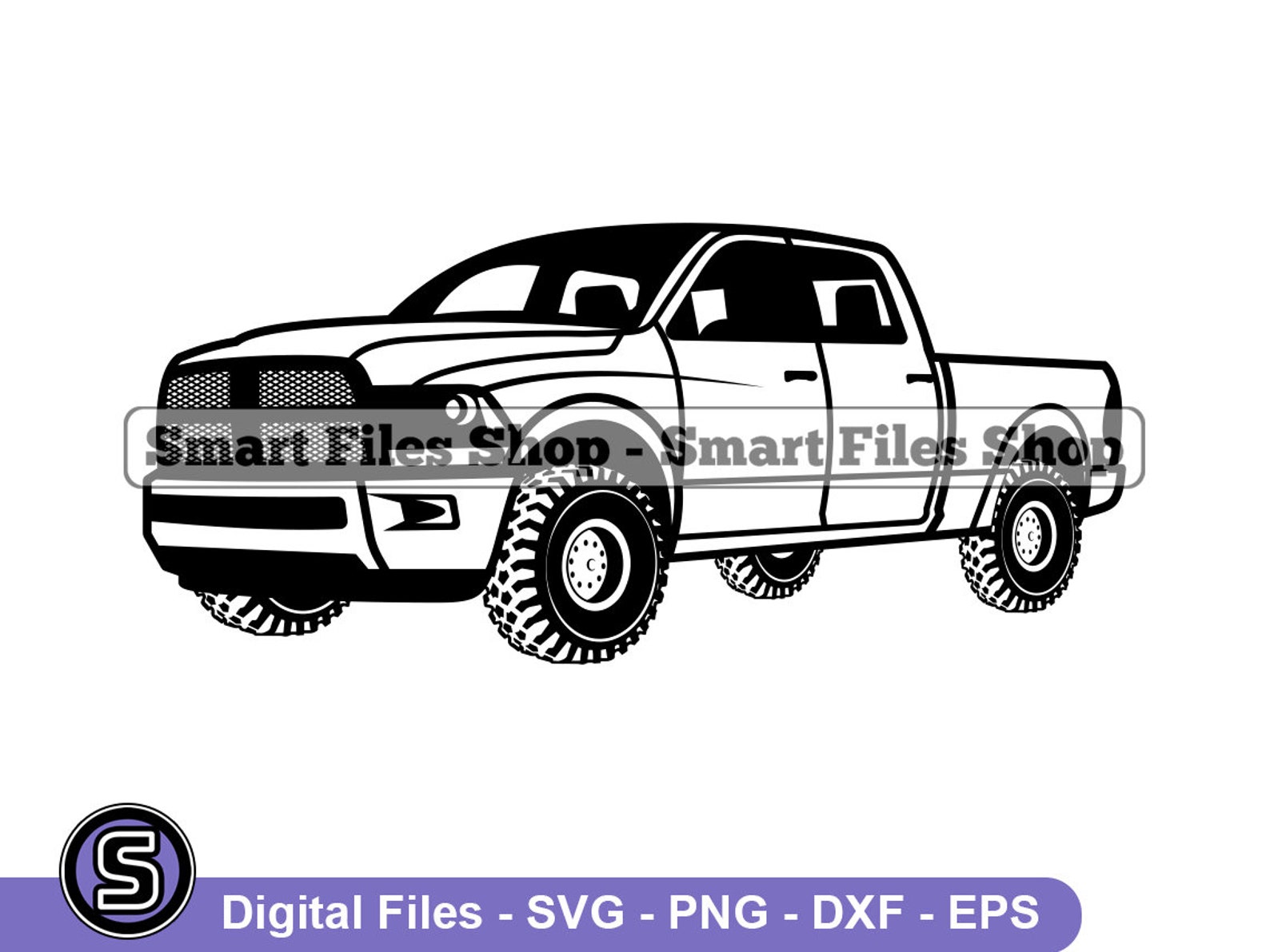 Pickup Truck #4 SVG, Pickup Truck Svg, Pickup Truck Dxf, Pickup Truck ...