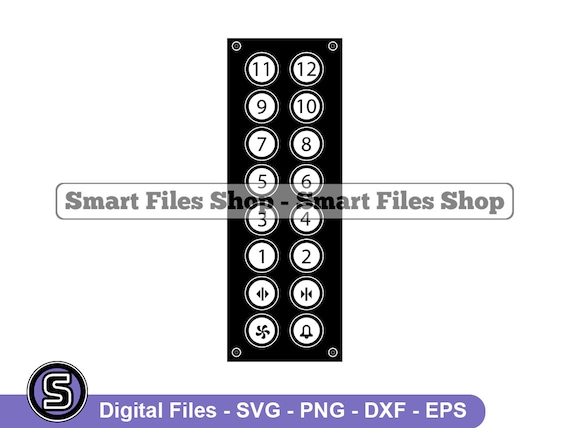 Elevator Buttons Svg Elevator Svg Elevator Buttons Dxf | Etsy