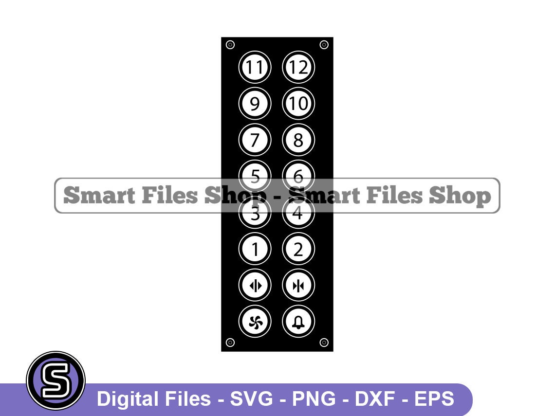 Elevator Buttons Svg, Elevator Svg, Elevator Buttons Dxf, Elevator ...