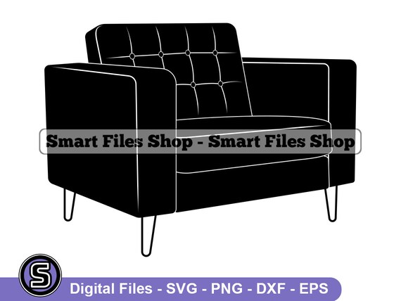 Armchair 2 Svg Armchair Svg Furniture Svg Armchair Dxf - Etsy