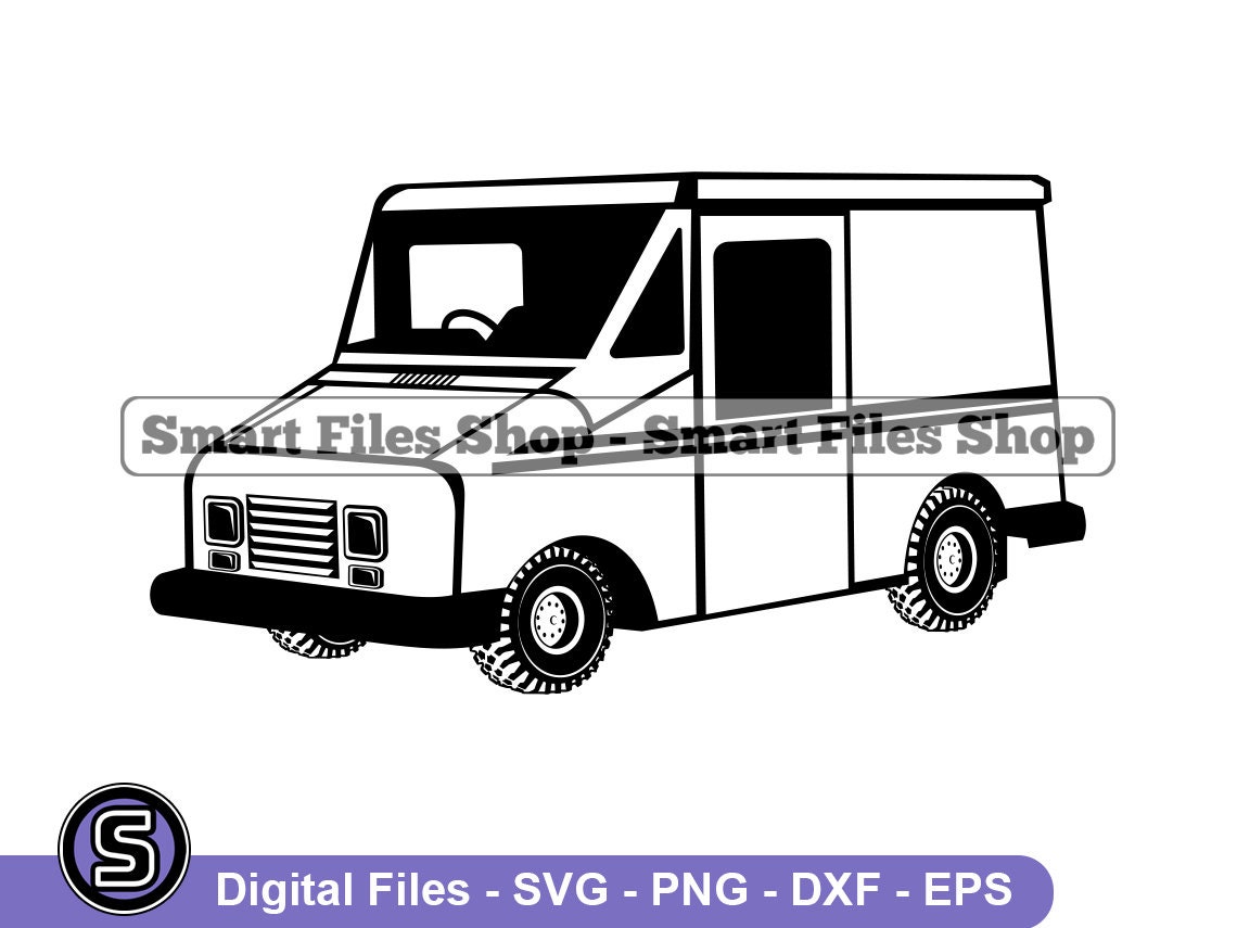 Mail Truck Svg Mail Svg Postal Service Svg Mail Truck Dxf | Etsy